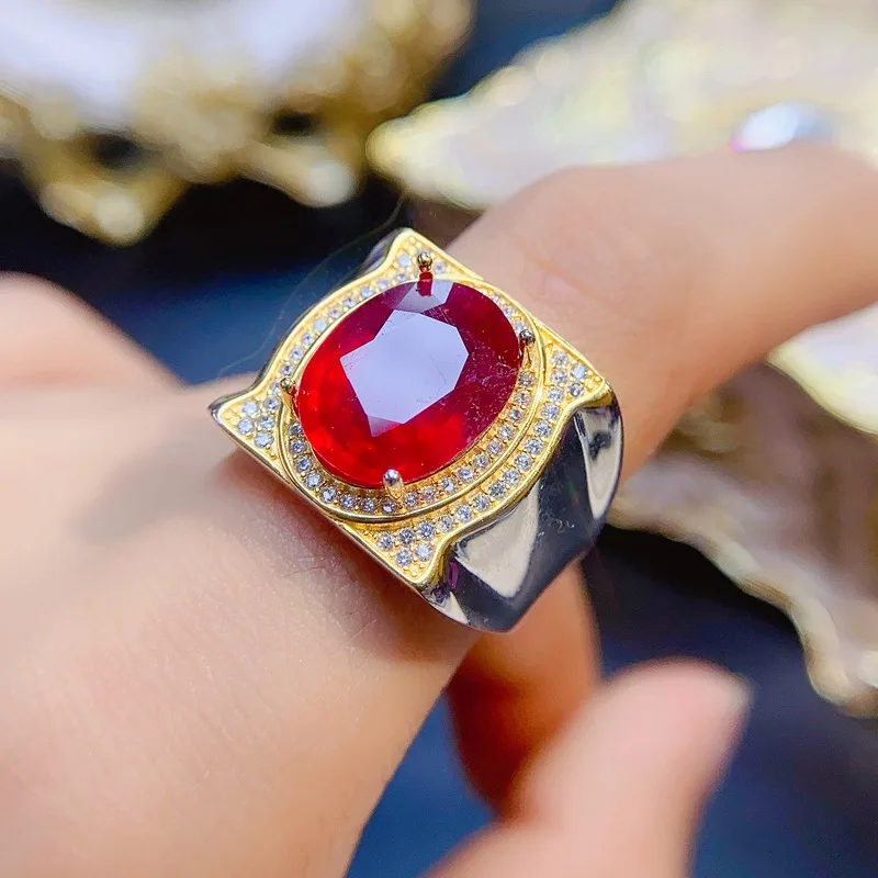 Ruby Stone Ring Men