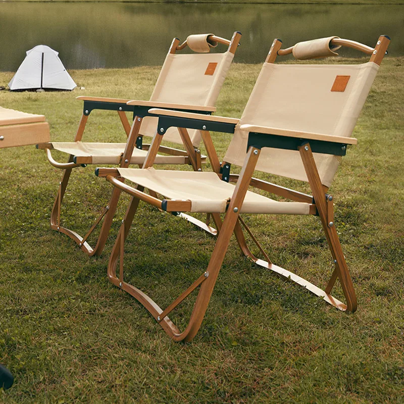Outdoor-lounge-chair-Portable-Folding-canopy-folding-chairs-Wooden ...