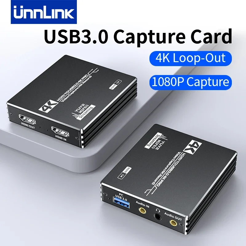 Unnlink-4K-HDMI-Video-Capture-Card-Loop-Out-for-Game-Recording-Live ...