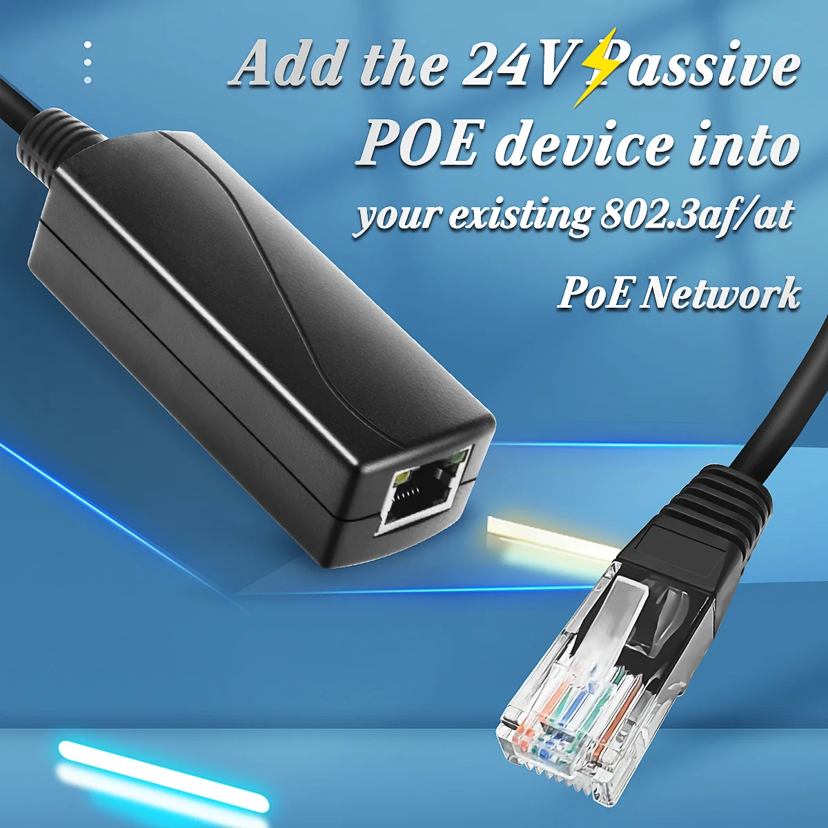 Alimentazione PoE 5V 12V 24V 48V Kit Adattatore PoE Passivo + Splitter ...