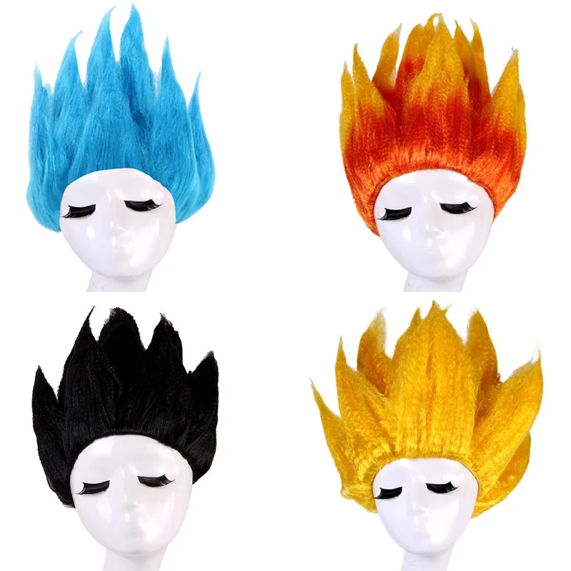 Dragon Ball Son Goku Cosplay Wig Anime Gold Black Blue Short Synthetic ...