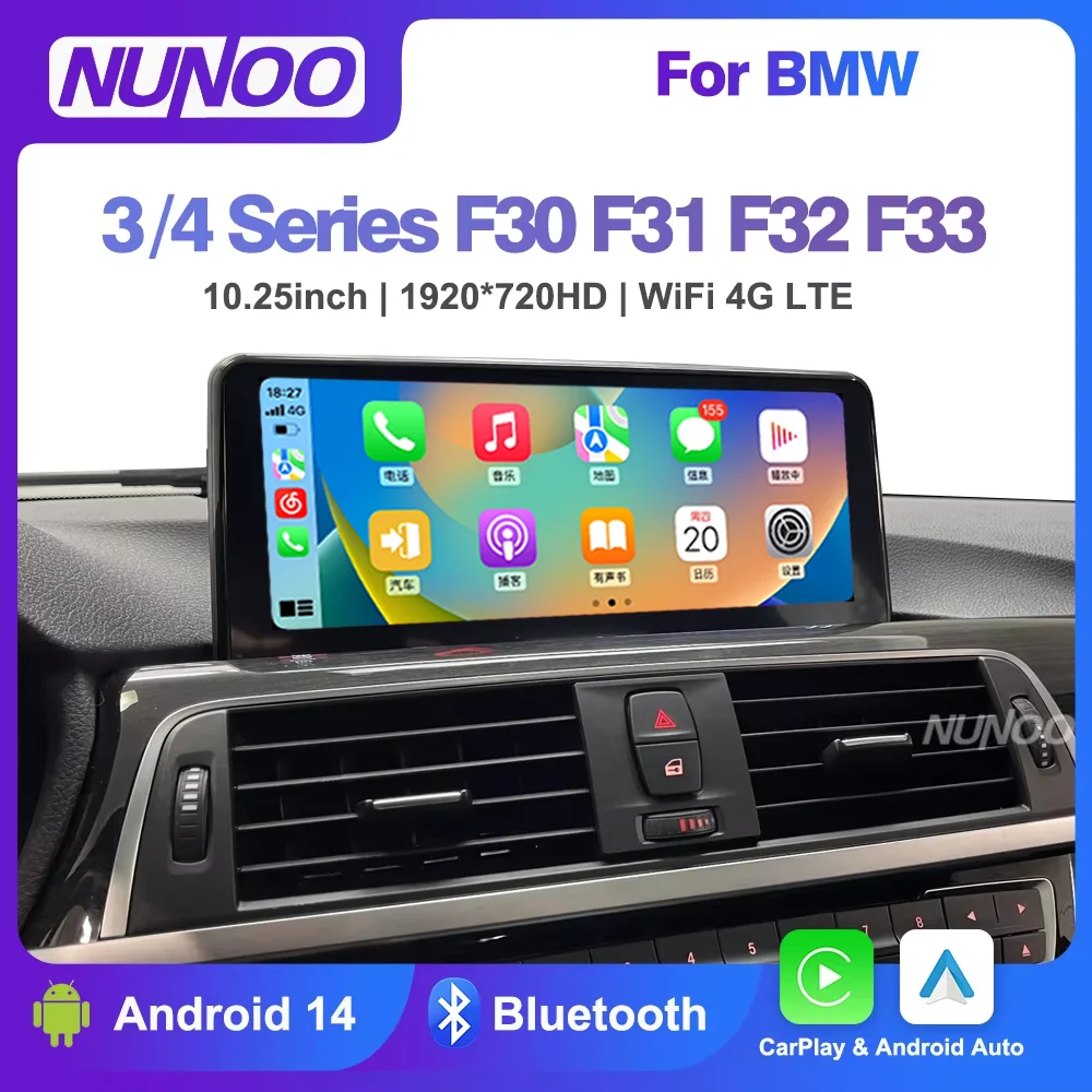 New Android 14 Carplay Screen For BMW 3 4 Series F30 F31 F34 F35 F32 ...