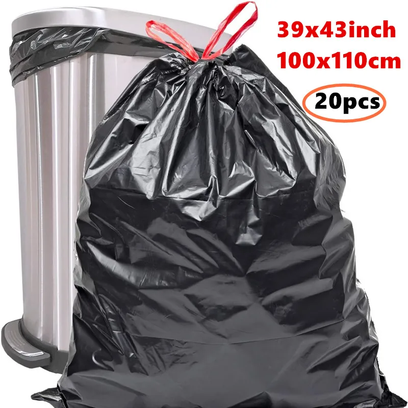 20pcs-39-Gallon-Large-holding-rope-string-up-Big-trash-bags-Kitchen ...