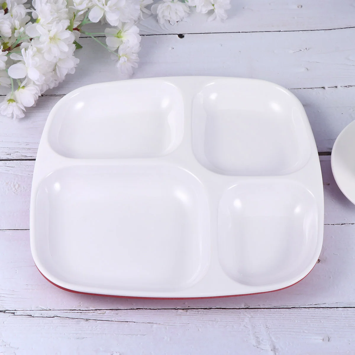 Plates Plate Divided Serving Tray Dish Dinner Compartment Kids Portion ...