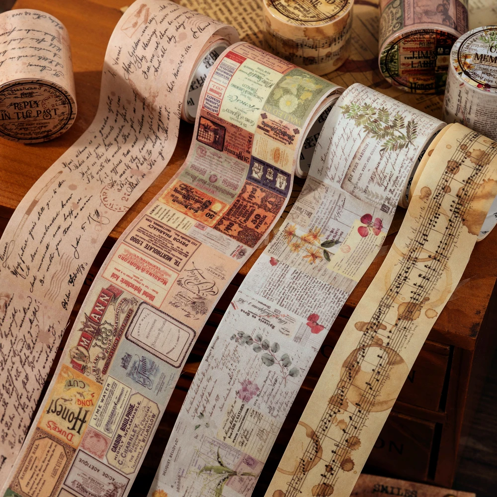 Journamm 30mm/40mm/50mm*2m Vintage Washi Tapes 35cm Cycle DIY ...