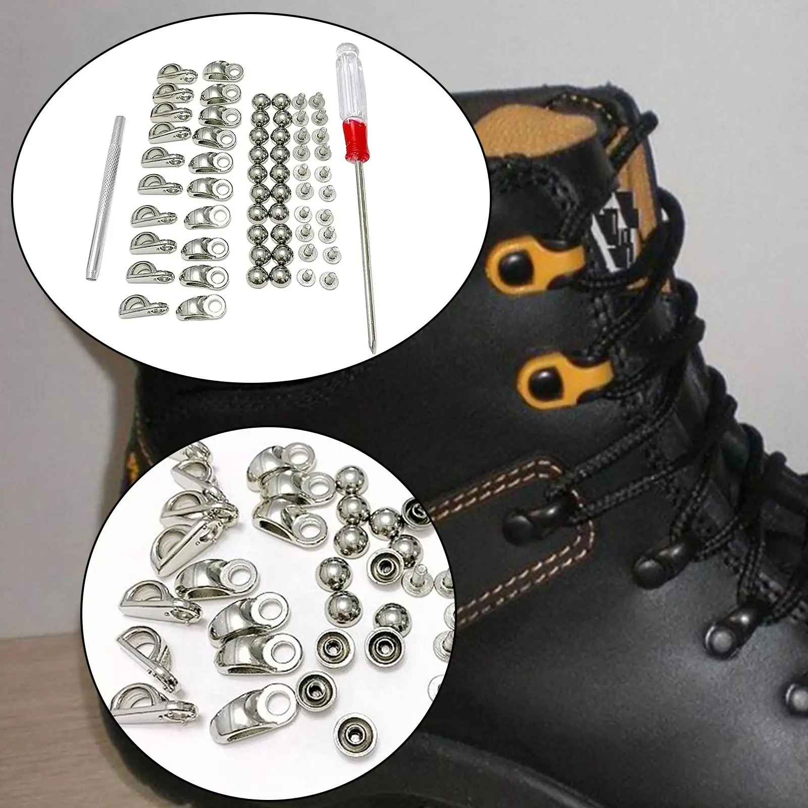 Fashion Shoe Lace Hooks DIY with Screwdriver Puncher Shoe Eyelet