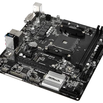 Asrock motherboard a320 a320m, am4, 2x ddr4, 32gb, m.2, sata3, usb 3,1 ...