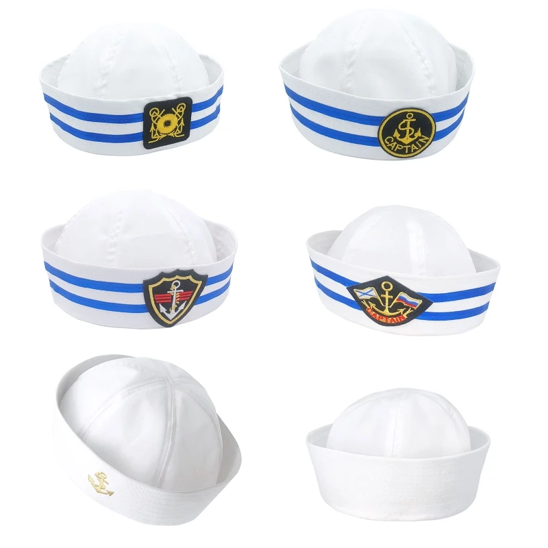 652F Unisex Adult Yacht Boat Ship Sailor Captain Hat Costume Hat Cap ...