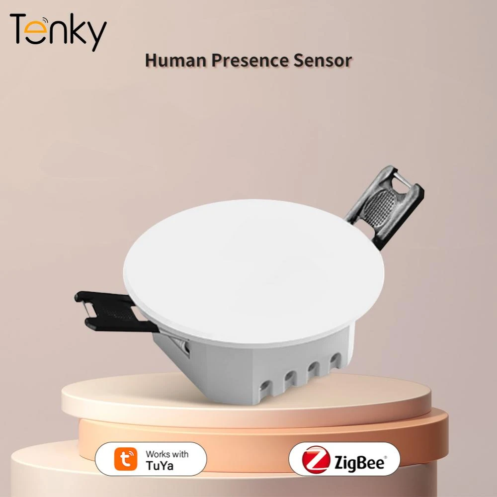 Tenky Tuya ZigBee 스마트 천장 인체 감지 센서, 자동화 인체 동작 감지기, 보안 게이트웨이 사용 ...