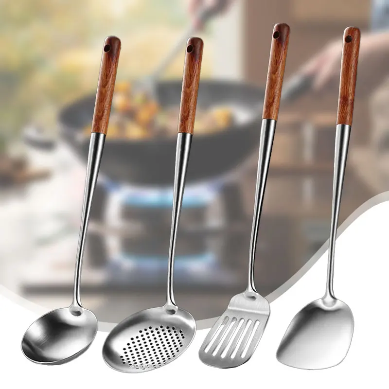 Long-Handle-304-Stainless-Steel-Wok-Spatula-Cooking-Equpment-Kitchen ...