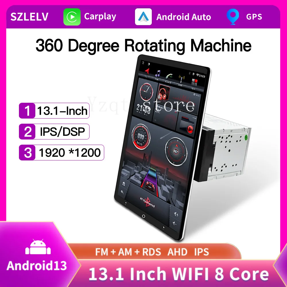 360 degree rotating shaking head machine 13 inch Android double ingot ...