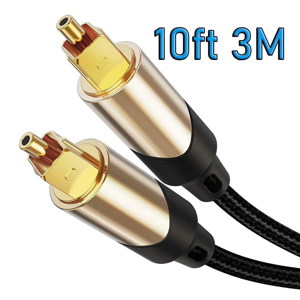 Cable-de-Audio-ptico-Digital-3M-5-1-canales-HIFI-Toslink-SPDIF-cable-de ...
