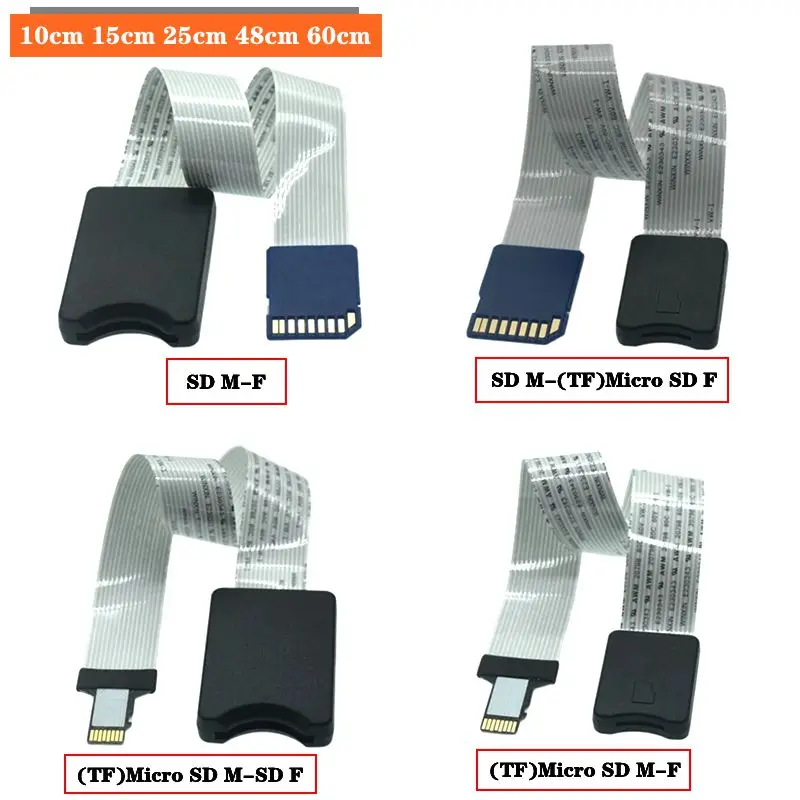 SD Card Female To TF Micro SD Male SD To SD TF To TF Flexible Card ...