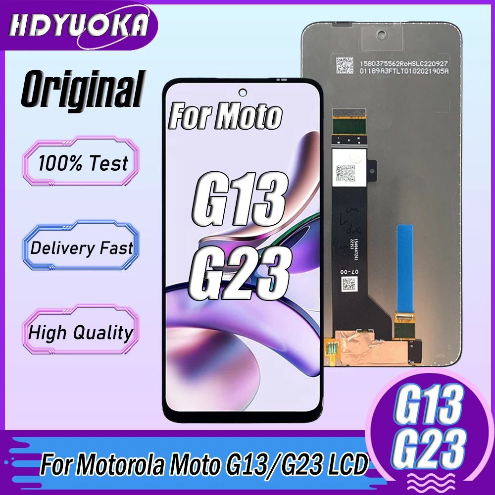 6.5" Original For Motorola Moto G13 G23 LCD Display Touch Panel Screen ...