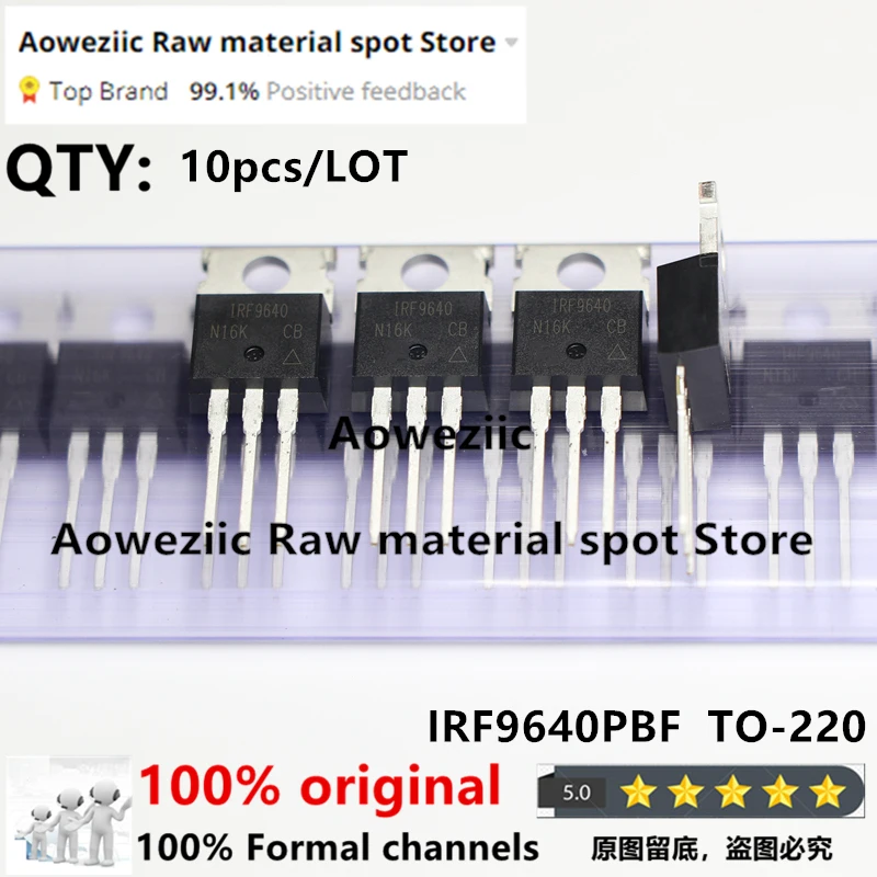 Aoweziic 2021 + 100% Original Novo Importado IRF9610PBF IRF9610 IRF9620PBF IRF9620 IRF9630PBF ...