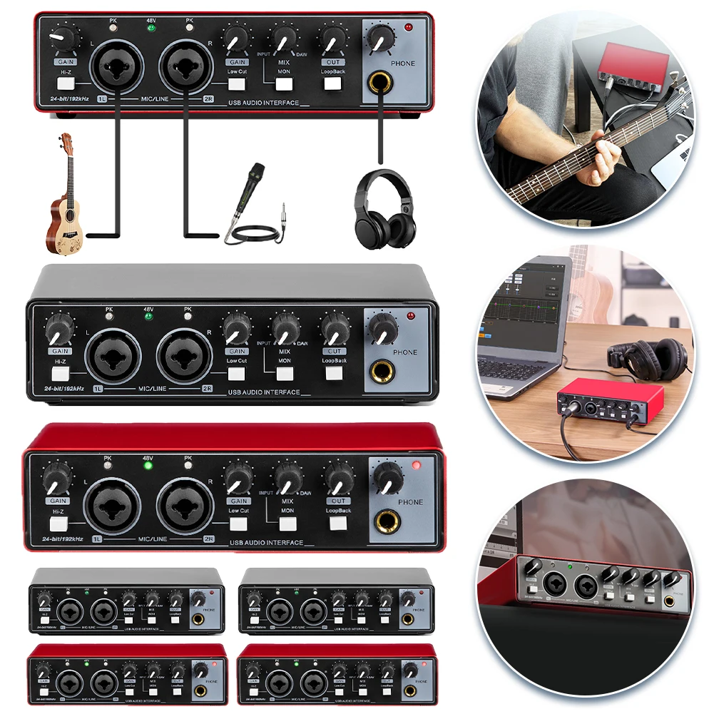 MD22-USB-Audio-Interface-with-Loopback-Monitor-Portable-Professional-Sound-Card-24-bit-192-KHZ ...