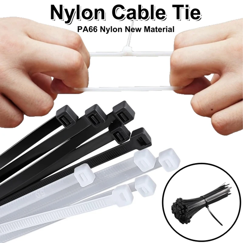 Self-Locking Nylon Ties Adjustable Multi-Purpose Cable Ties Quick Fix ...