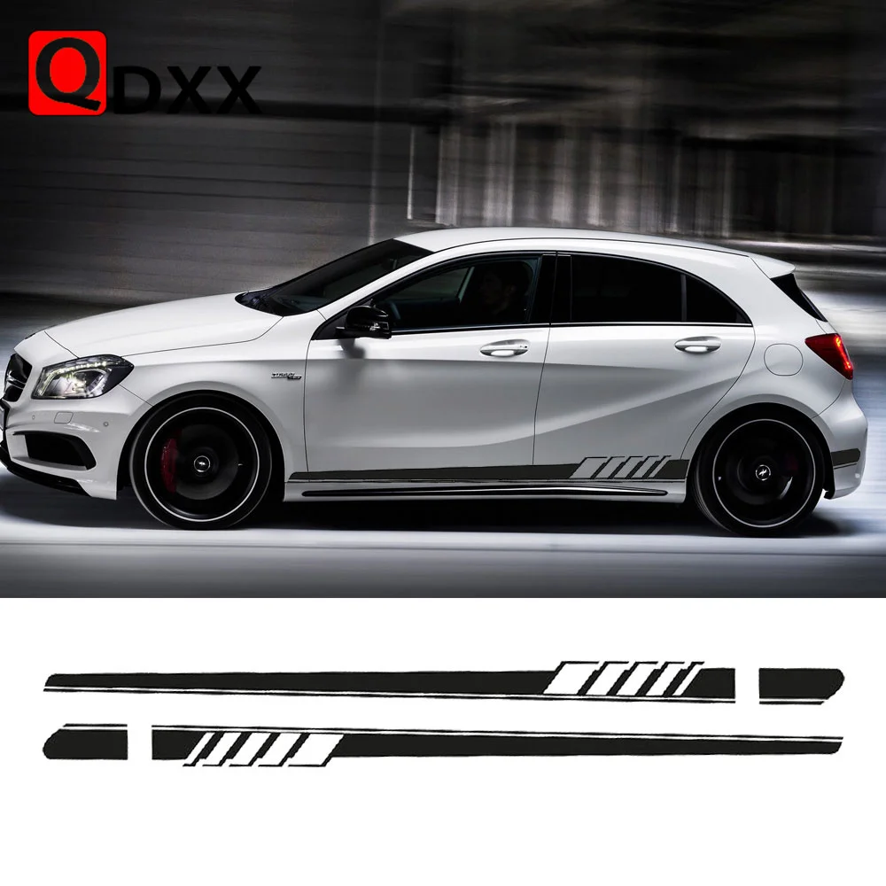 2017 New Edition 1 Style Side Skirt Racing Stripe Decal Stickers For ...