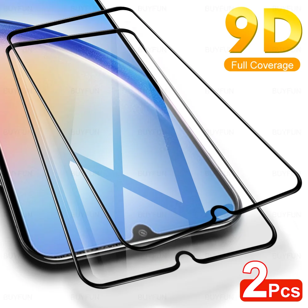 2Pcs 9D Glass For Samsung Galaxy A34 A54 A14 5G A24 4G Tempered Glass ...