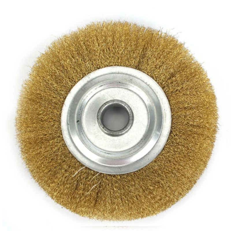 5Inch Wire Brush Pure Copper Wire Wheel Round Brass Brush Soft Wire ...