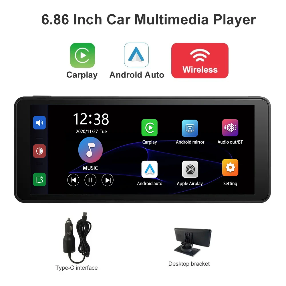 6-86-Inch-Car-Multimedia-Player-Carplay-Android-Auto-Monitor-GPS ...