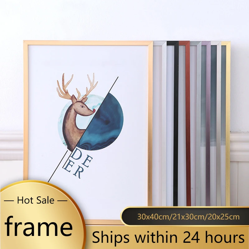 Gold-Frame-A4-A3-Silver-Color-Picture-Photo-Metal-Frames-for-Wall ...