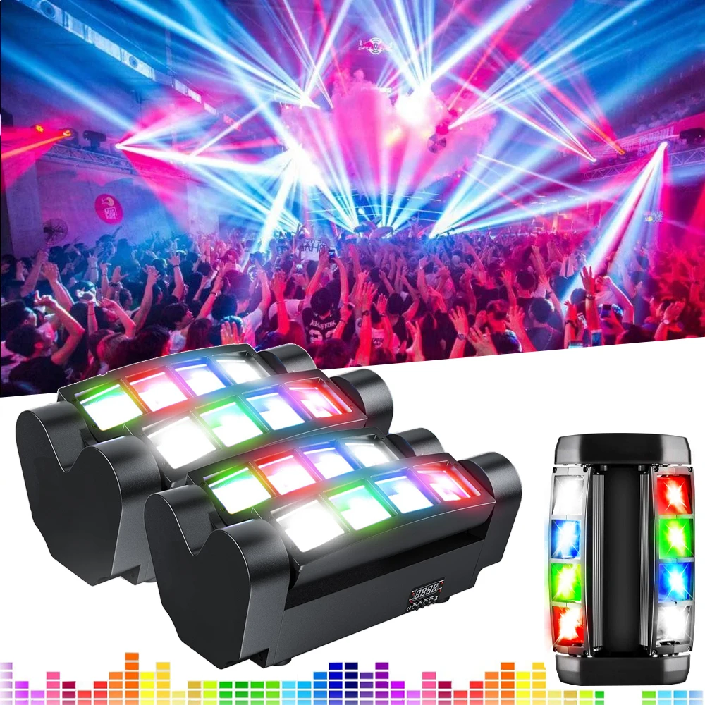 1-2-PC-LED-Laser-Beam-Spider-Light-Moving-Head-RGBW-Stage-Light-Beam-Dj ...