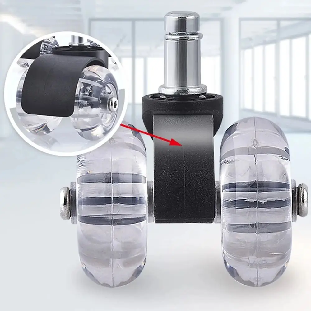 Soft Swivel Rollers Wheel Rubber Office Chair Wheels Mute Wheel ...