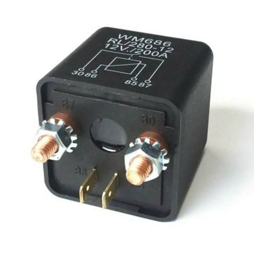 4Pin 200A 100A 12V 24V Dual Battery Isolator Relay Heavy Current Start ...