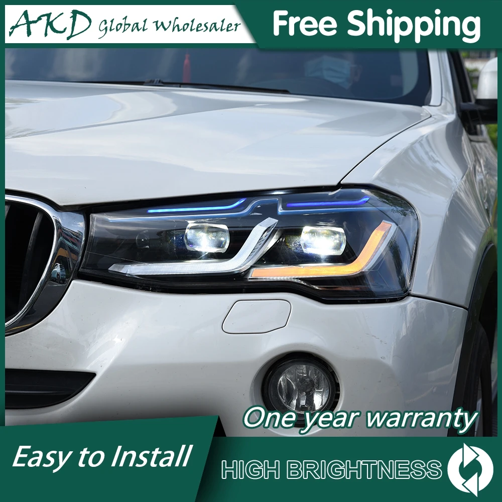 Car-For-BMW-X3-2010-2017-F25-Head-Lamp-Led-Fog-Lights-DRL-Tuning-Car ...