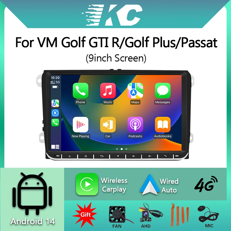 9-inch Universal Android Car Stereo CarPlay Head Unit Bluetooth FM ...