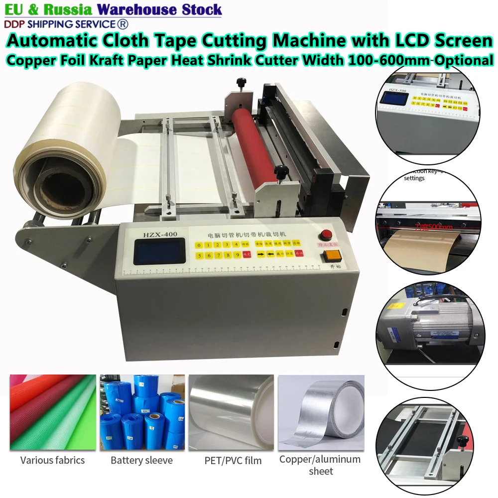 Automatic Cloth Tape Cutting Machine LCD Screen Control Cutter Width ...