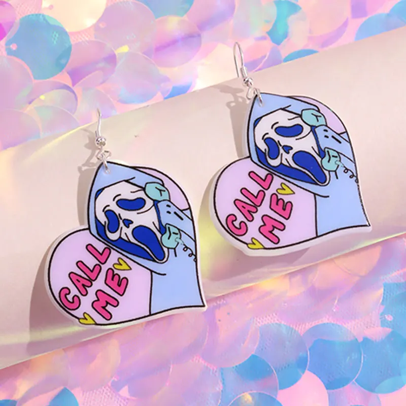 Acrylic-Irregular-Love-Colorful-Heart-Resin-Letter-Skeleton-Halloween ...