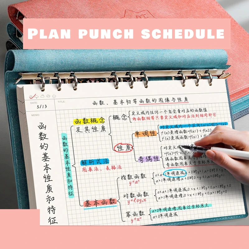 A4/B5 Mind Mapping Student Notepad Agenda Self disciplined Clock in ...