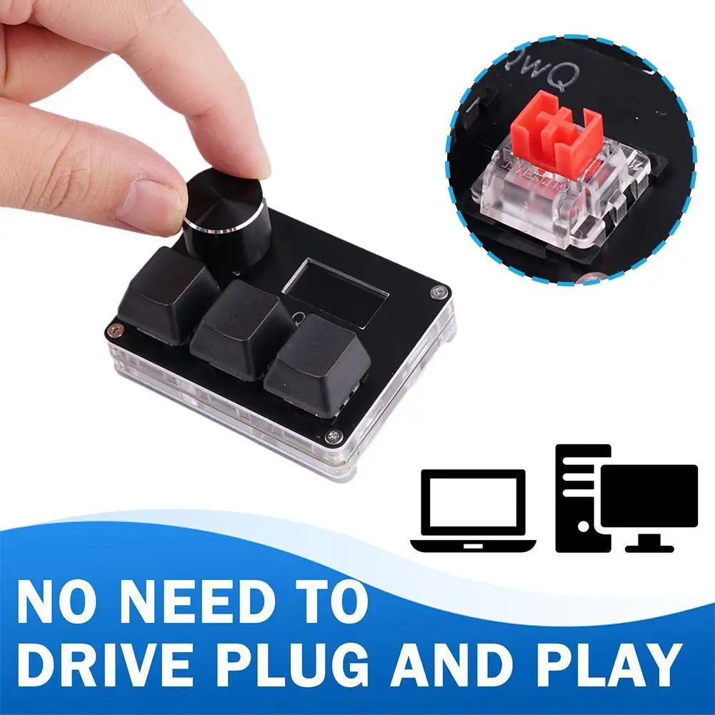 1-Pcs-Black-Custom-Audio-Game-Keyboard-O3C-Rapid-Trigger-Magnetic-Axis ...