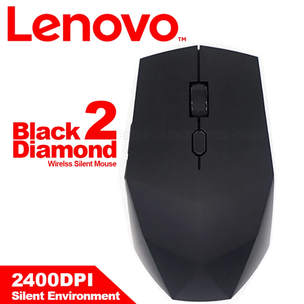 Original-Lenovo-Black-Diamond-2-Wireless-Mouse-with-2400DPI-Silent ...
