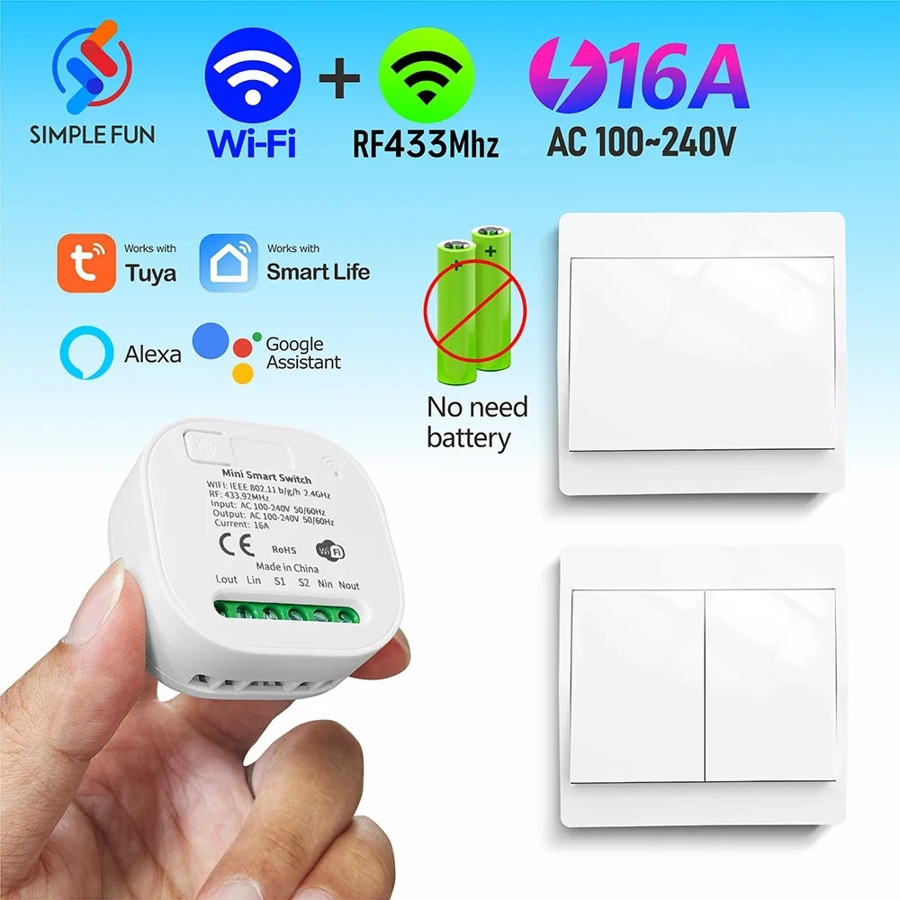 Tuya-Smart-life-WiFi-and-433MHz-Light-Switch-Wall-Panel-Switch-No-Need ...