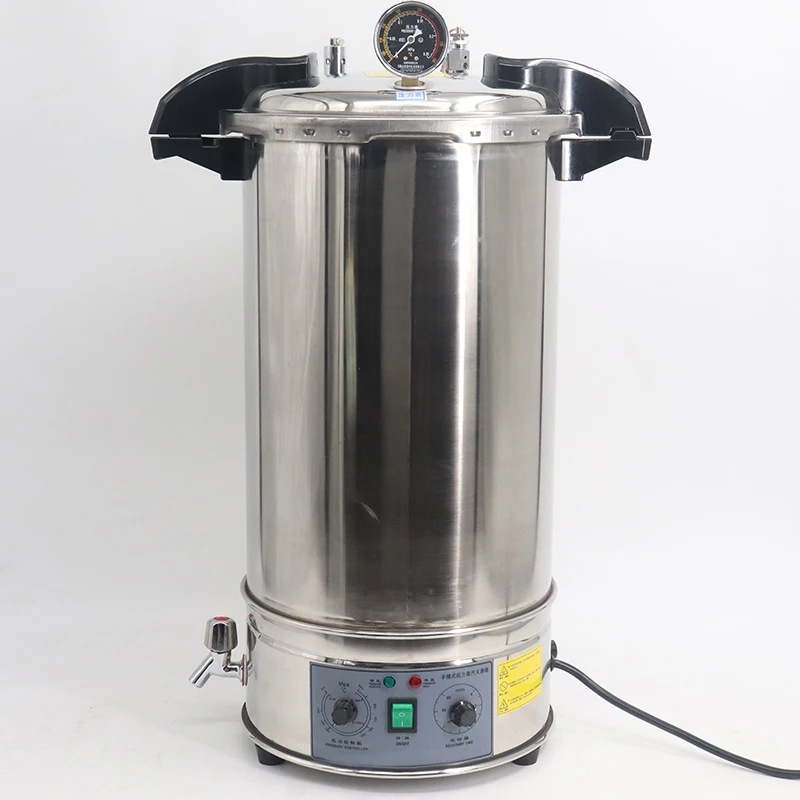 24L Portable Quick-Open Autoclave Steam Sterilizer With 304 Stainless ...