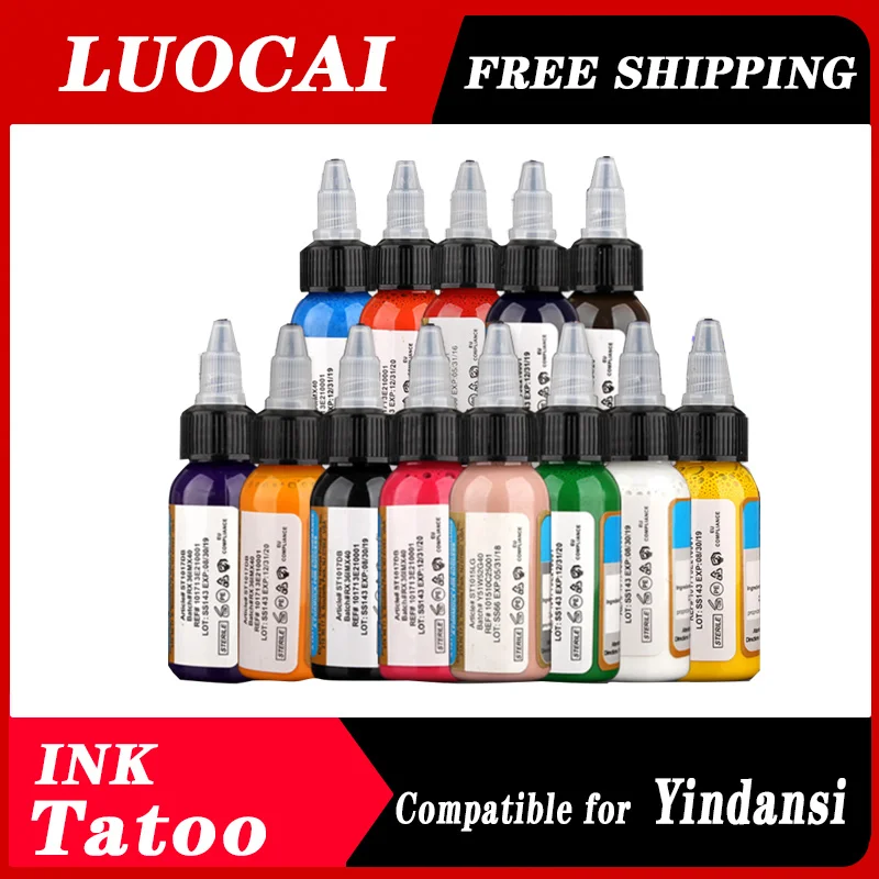 14colors-30ML-Tattoo-INK-Material-For-Silver-Dance-Color-Material-Tattoo-Pigment-Black-Ink ...