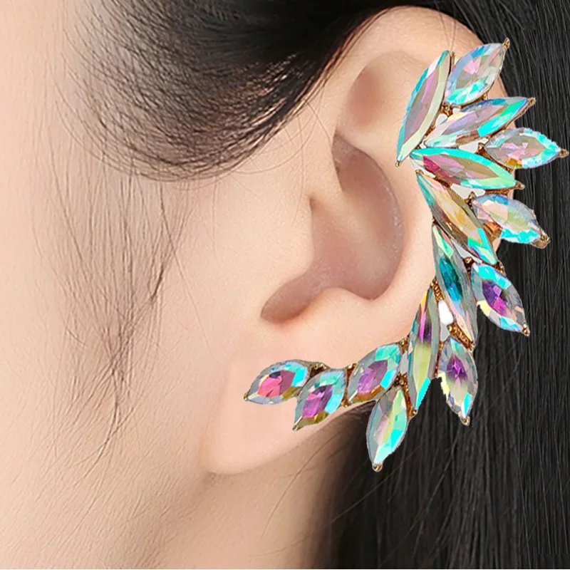 Punk-Style-Crystal-Ear-Clip-Earring-For-Women-Sparkling-Zircon-Ear-Cuff ...