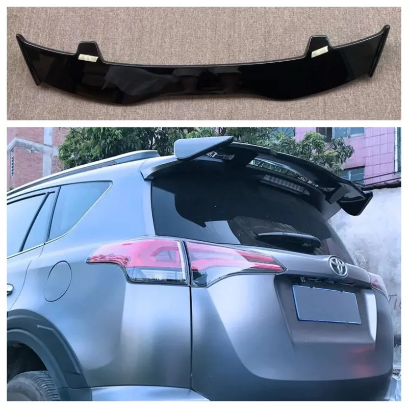 Fit-For-Toyota-RAV4-RAV-4-Hatchback-2013-2017-Black-Spoiler-ABS-Plastic ...