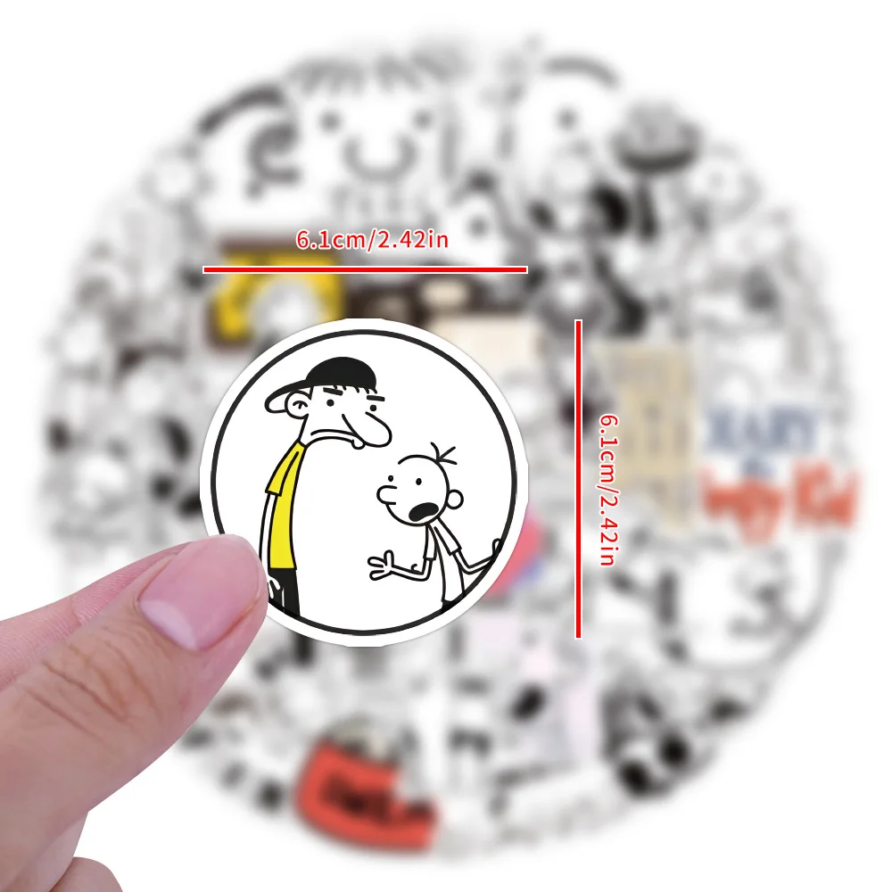 50PCS Cartoon Animation Diary of a Wimpy Kid Creative Doodle Kids Toy ...