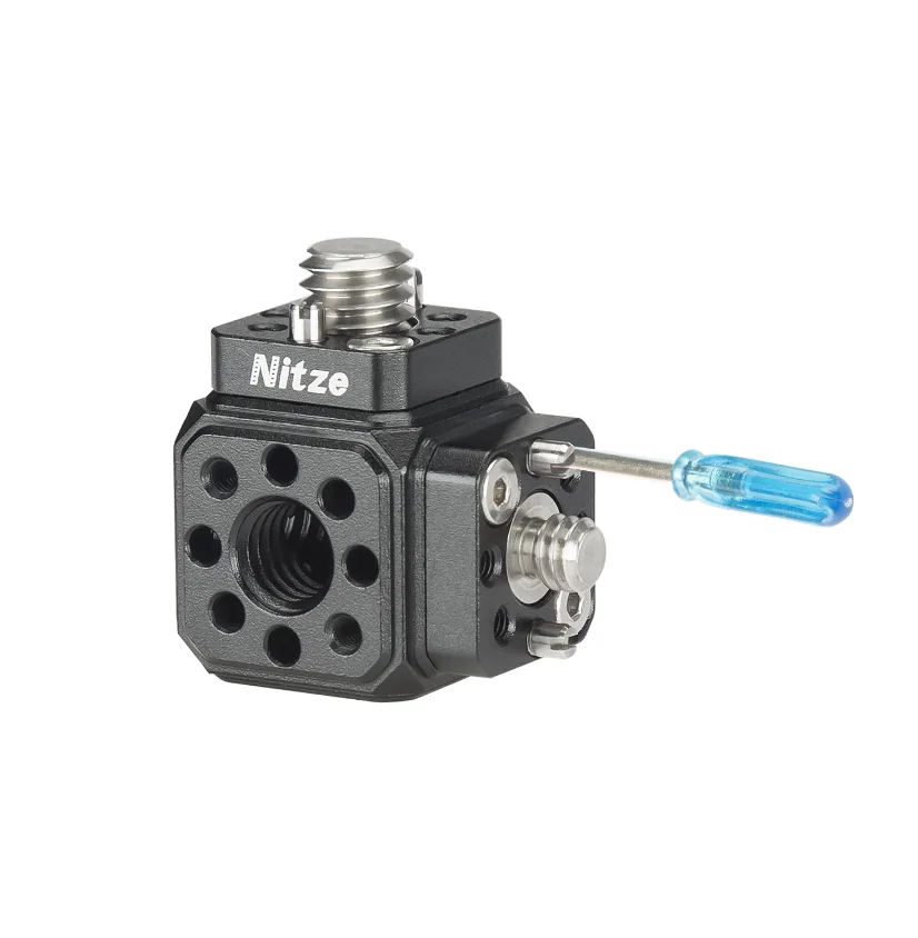 Nitze Cube Adapter (Six Sided)- N82B with 1/4”Screw,3/8”Screw,Locating ...