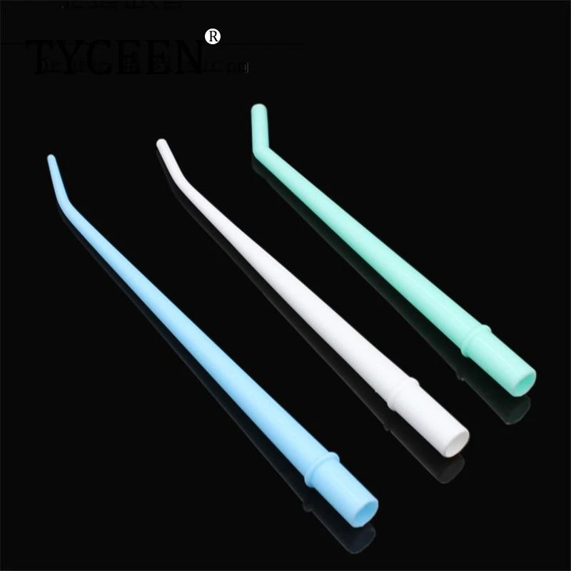 25pcs/bag Disposable Surgical Aspirator Tips Plastic Curved Tips Dental ...