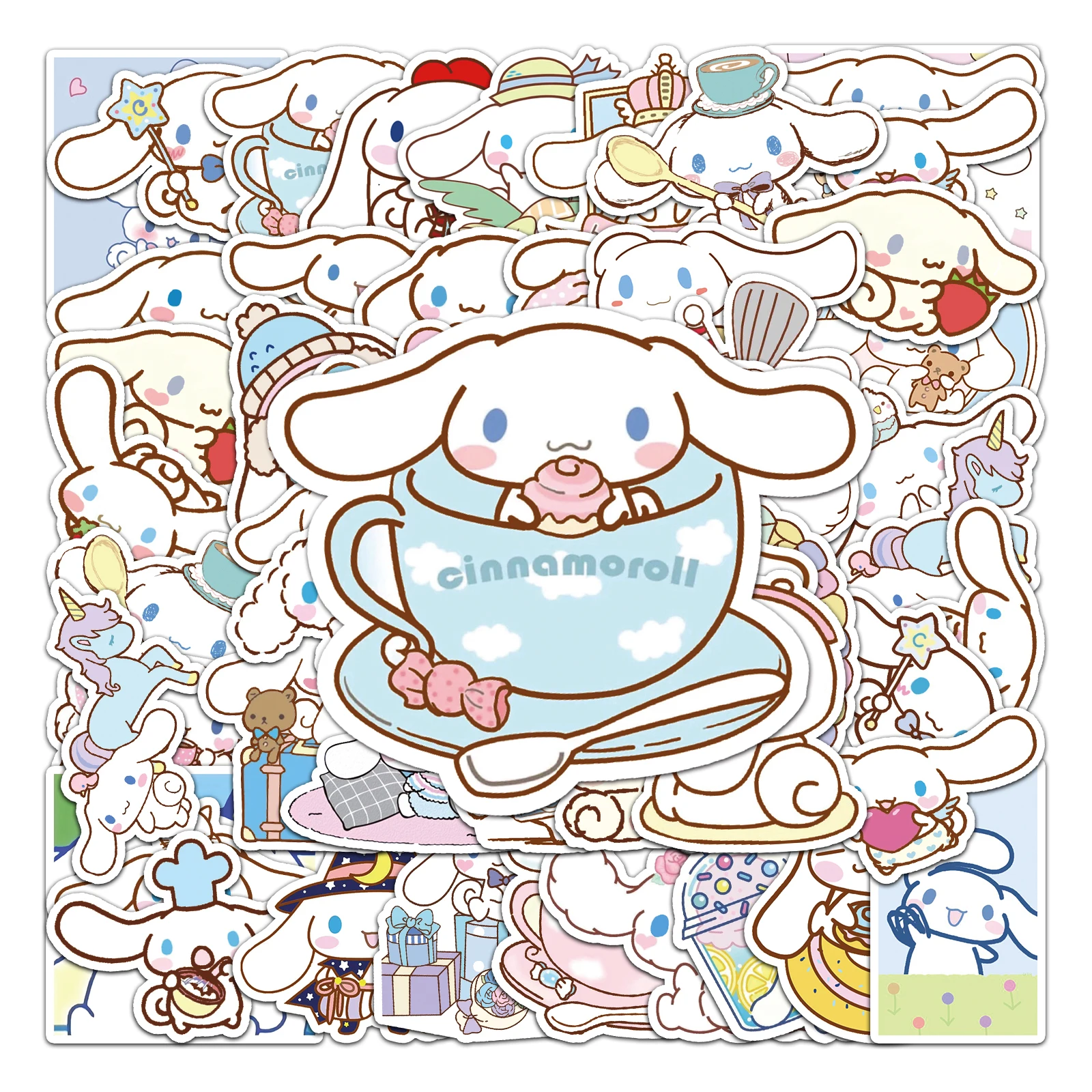 50pcs cute Sanrio Cinnamoroll waterproof stickers ornament Child ...