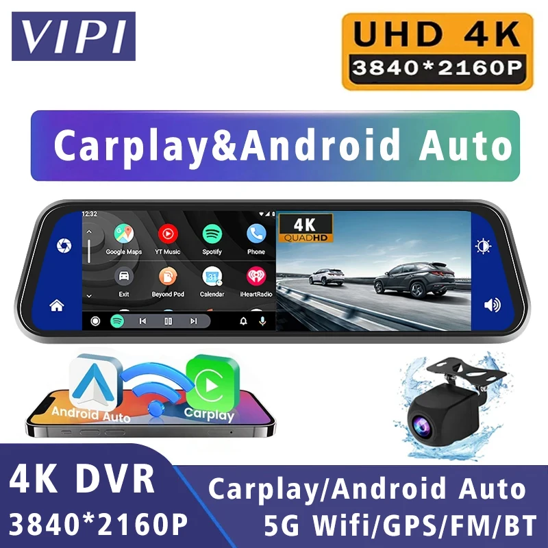 10-4K-Dash-Cam-Carplay-Android-Auto-Car-DVR-Dual-Len-5G-Wifi-GPS ...