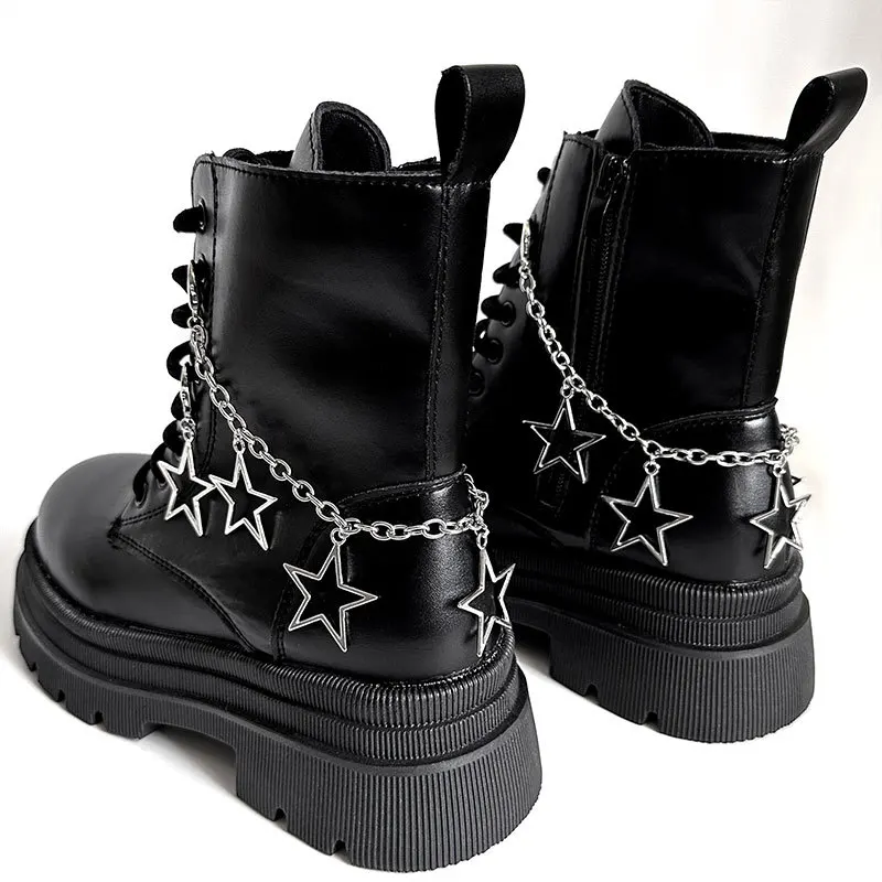 1pcs metal chain sneakers shoes lace charms hanging Accessories for ...