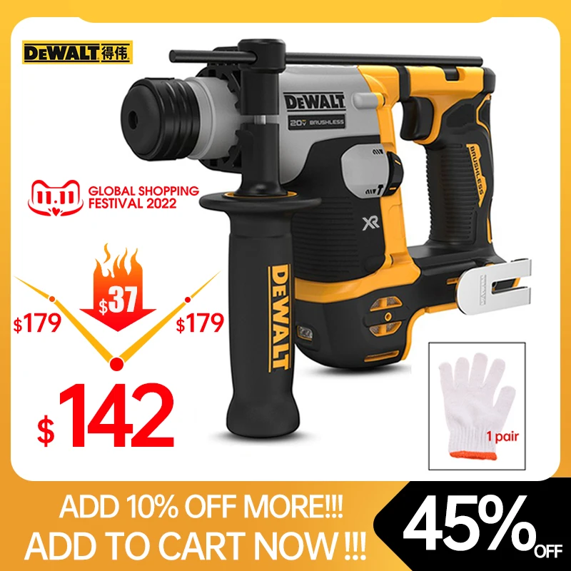DEWALT DCH172 Hammer Drill Cordless Rechargeable Hammer Drill 5/8 Inch ...