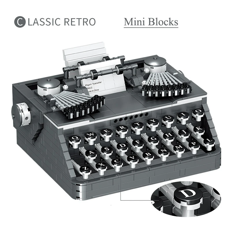 Lezi 00940 Classic Retro English Mechanic Typewriter Keyboard Model ...