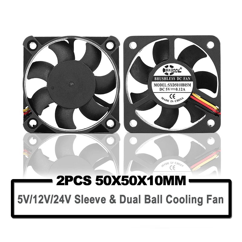 fan-50mm-2PCS-SXDOOL-5010-50-50-10-5V-12V-24V-Cooling-Fan-2PIN-3Pin ...